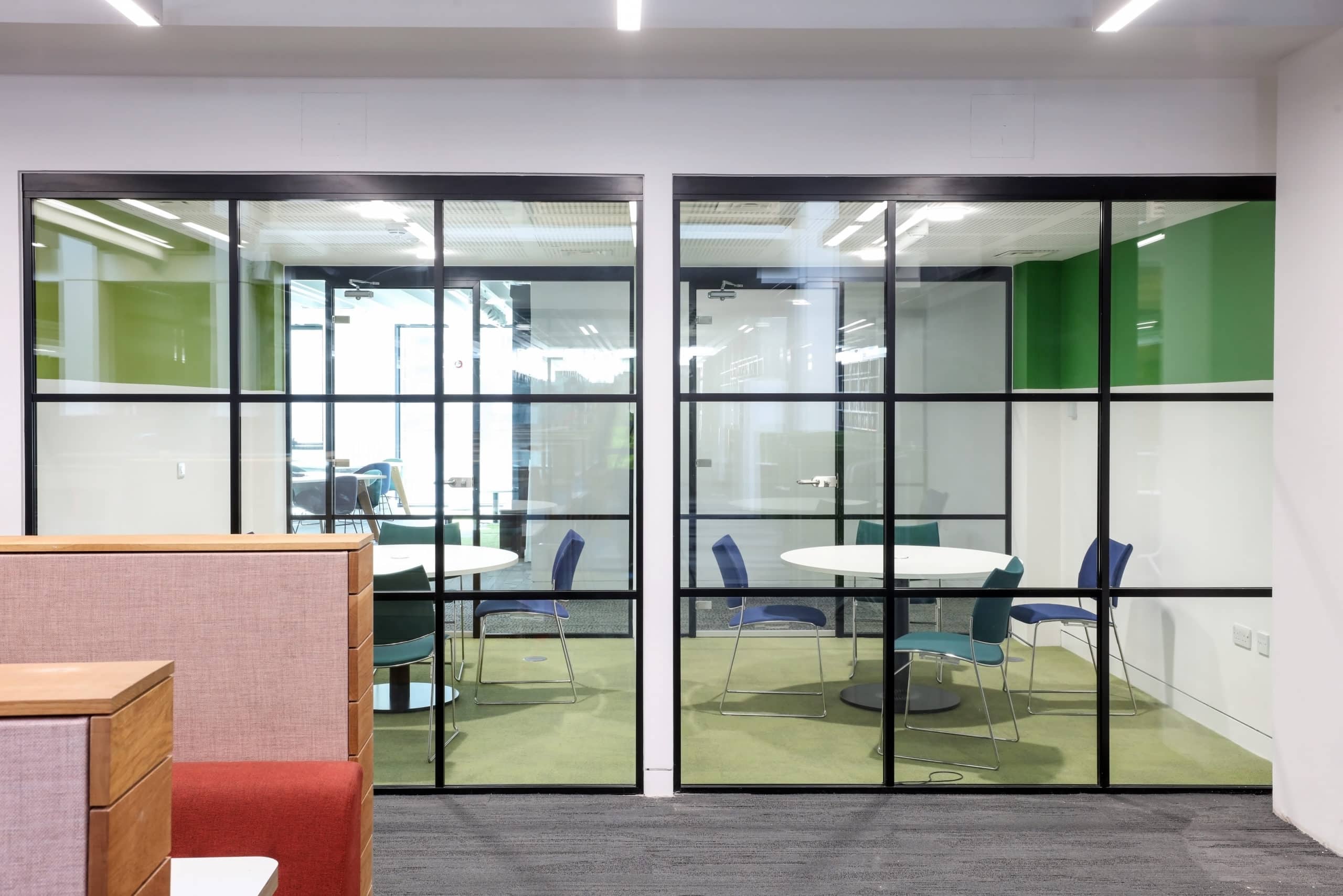 Banded Glazed Partitioning | Glazed Partitioning | Cube7 Interiors